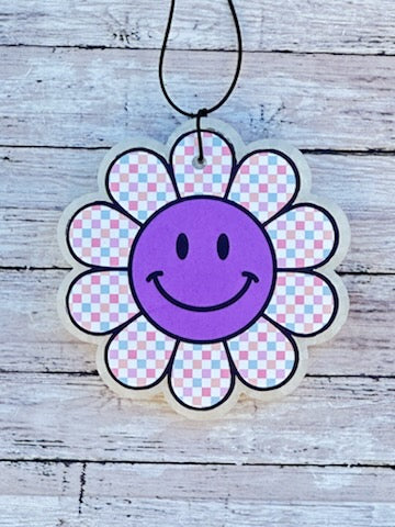 Purple/White Smiley Flower – Heavenlydvncreations